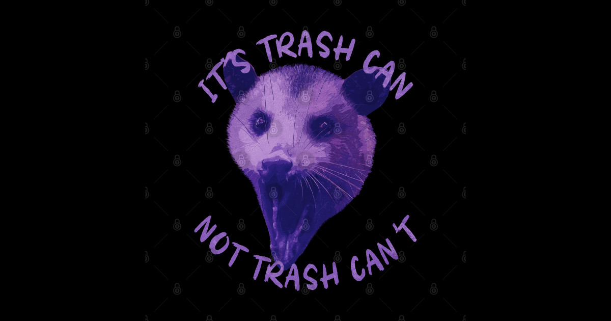 It's Trash Can Not Trash Can't - Possum - Sticker | TeePublic