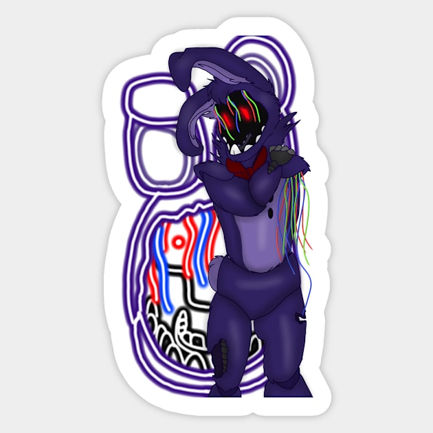 FNAF 10 YEAR ANNIVERSARY - WITHERED BONNIE - Fnaf - Sticker | TeePublic