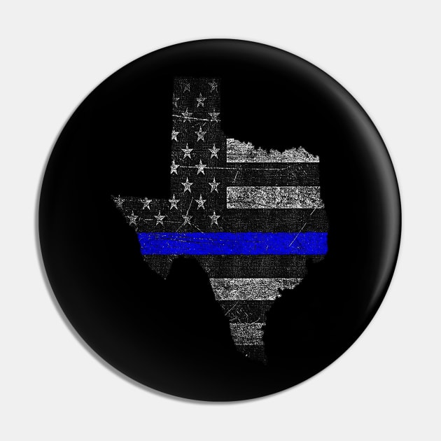 Texas Thin Blue Line - Thinblueline - Pin | TeePublic
