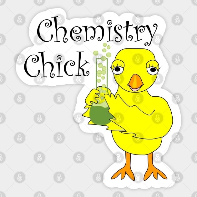 Chemistry Chick Text - Chemistry - Sticker | TeePublic