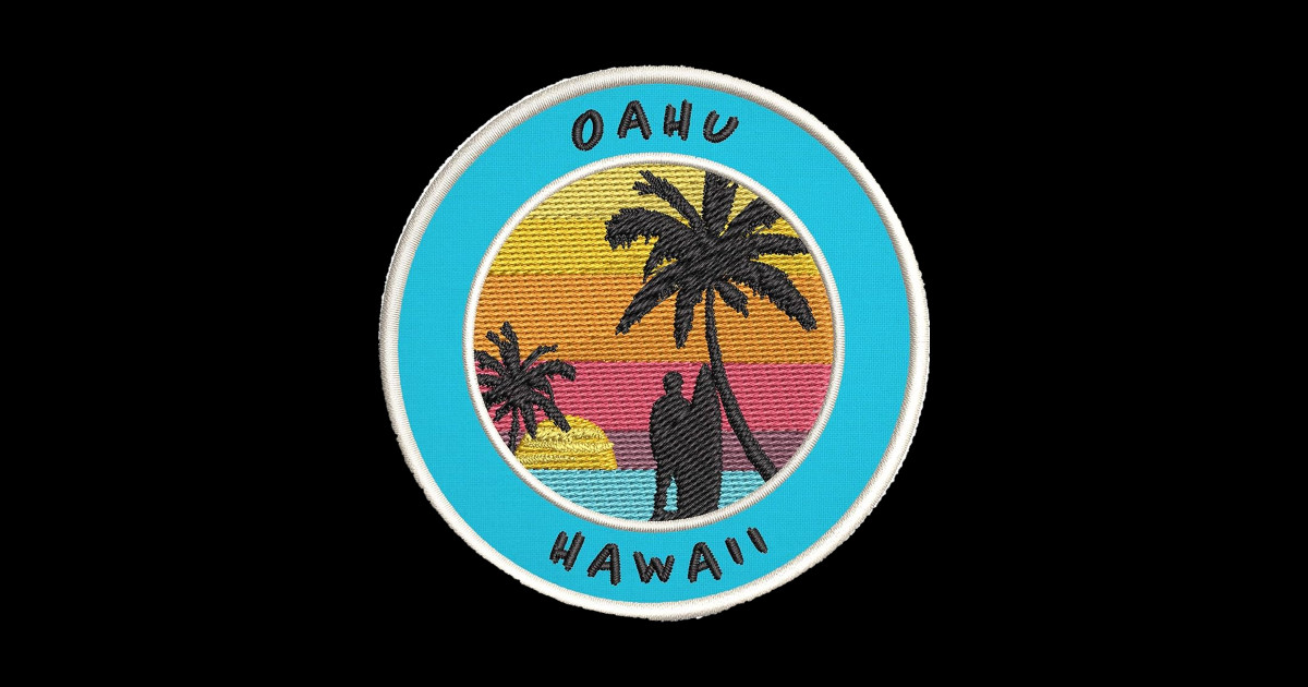 Oahu Hawaii Patch - Oahu Hawaii Patch - Sticker | TeePublic