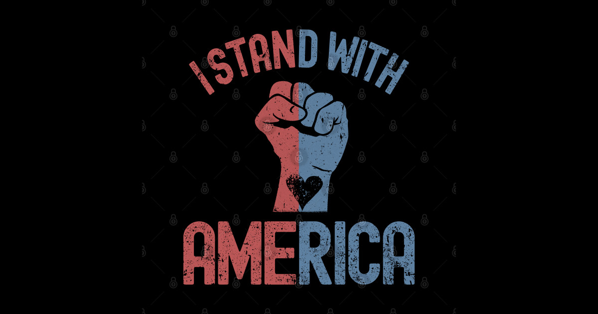 I Stand With America - Usa - Sticker | TeePublic