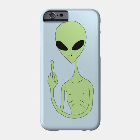 middle finger alien - Alien - T-Shirt | TeePublic