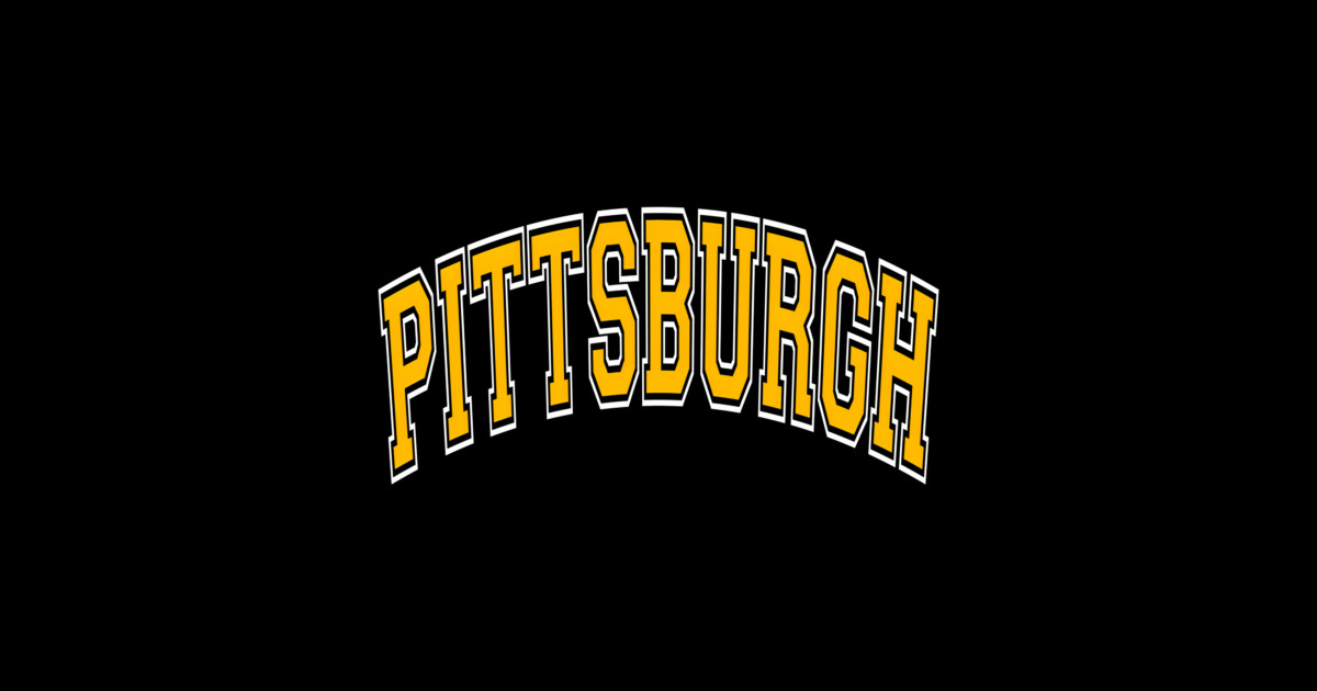 Pittsburgh Arched Amber Text - Arched Amber - Posters and Art Prints ...