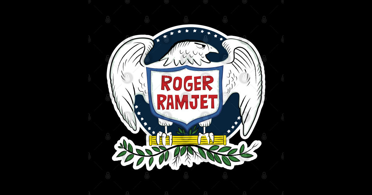 Roger Ramjet Bald Eagle - Roger Ramjet - Sticker | TeePublic