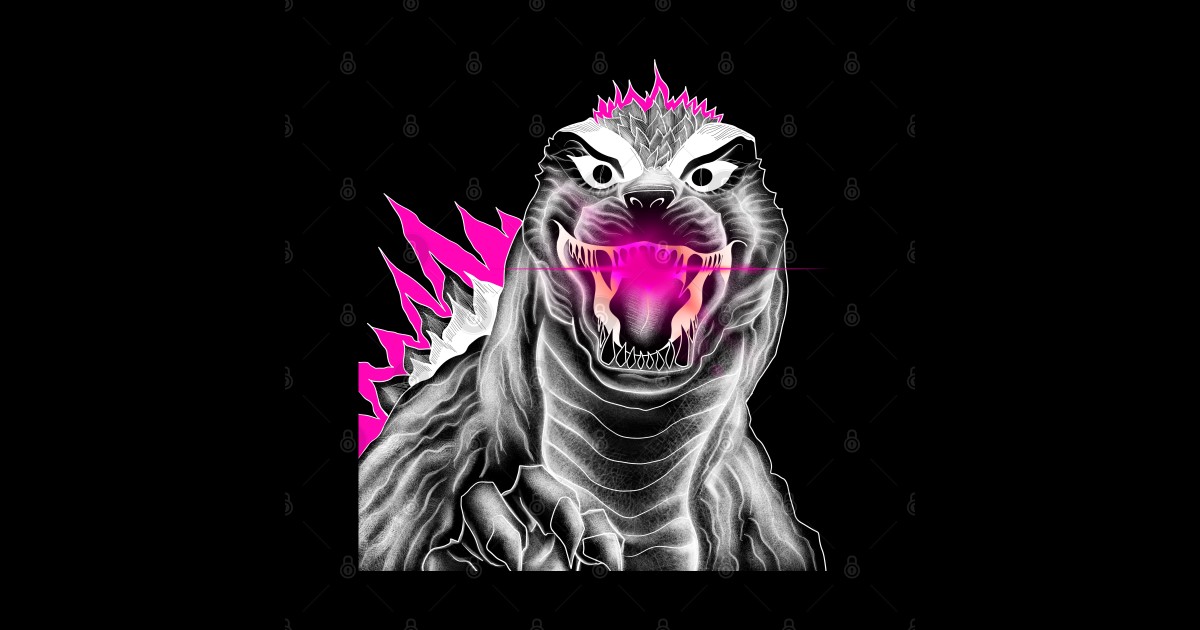 godzilla the punk kaiju wallpaper - Godzilla - Sticker | TeePublic