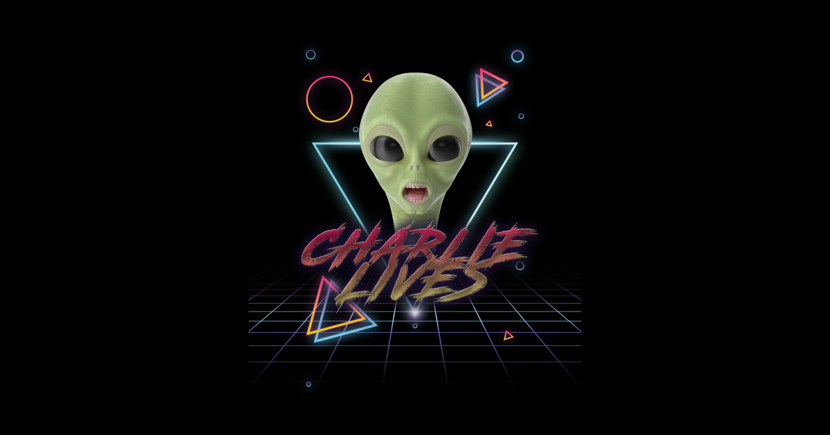 Charlie Lives Alien - Charlie Lives - Sticker | TeePublic