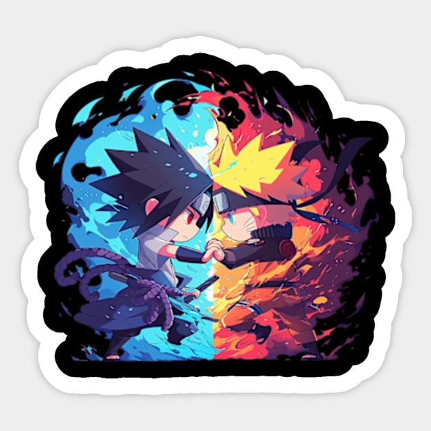 naruto and sasuke - Naruto - Sticker | TeePublic