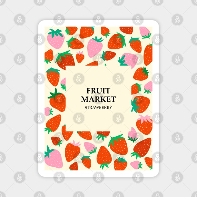 Fruit market print, Strawberry, Posters aesthetic, Fruit art ...