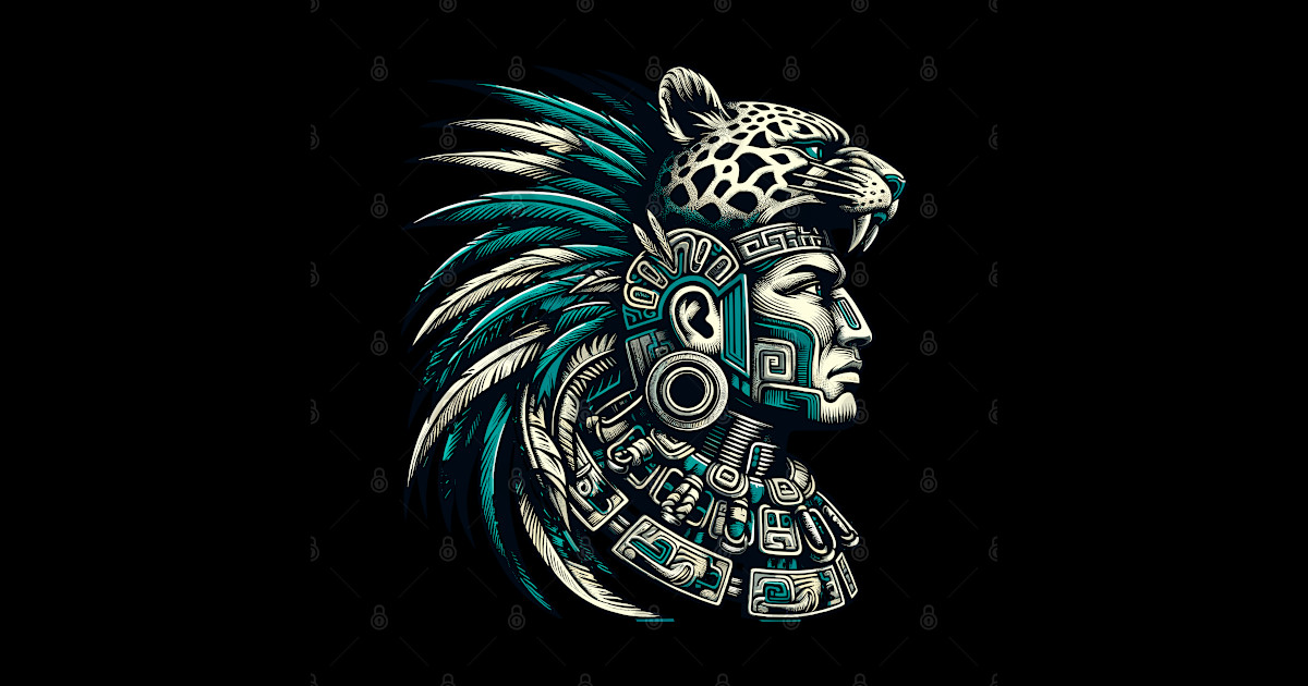 Jaguar Aztec Warrior - Aztec Warrior - Posters and Art Prints | TeePublic