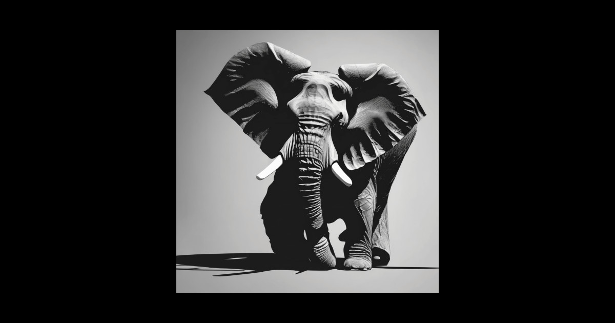 Elephant Shadow Silhouette Anime Style Collection No. 121 - Digital Art ...