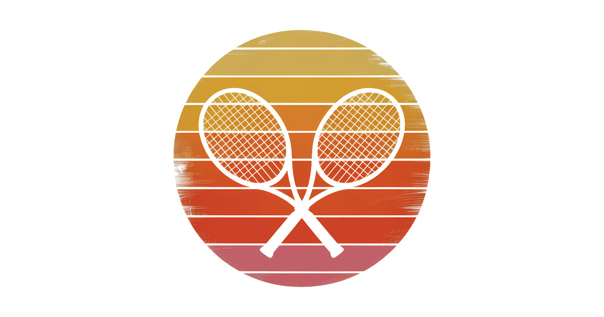 Crossed Tennis Racquets - Crossed Tennis Racquets - T-Shirt | TeePublic