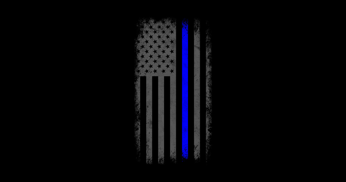 Vertical Thin Blue Line American Flag - Thin Blue Line - Posters and ...