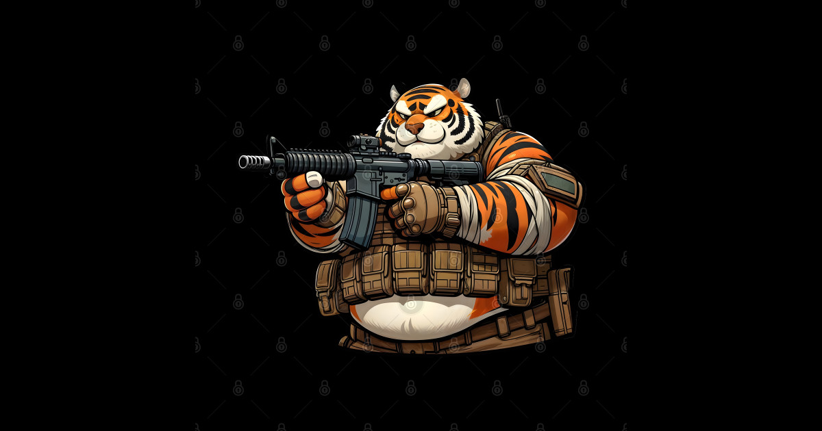 Tactical Tiger - Tiger - Sticker | TeePublic