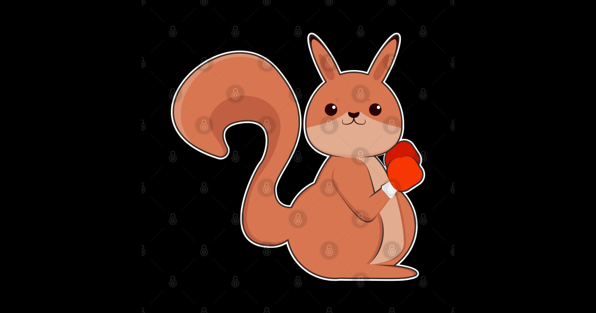 Squirrel as Boxer with Boxing gloves - Boxer - Sticker | TeePublic