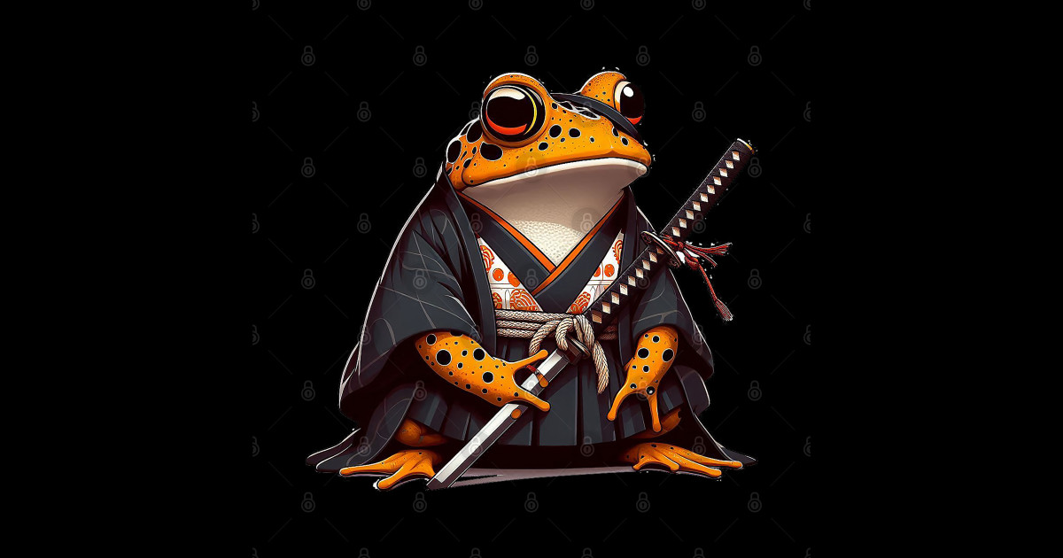 Future Ninja Toad: The Warrior Who Masters the Laser Katana - Ninja Samurai - Sticker | TeePublic