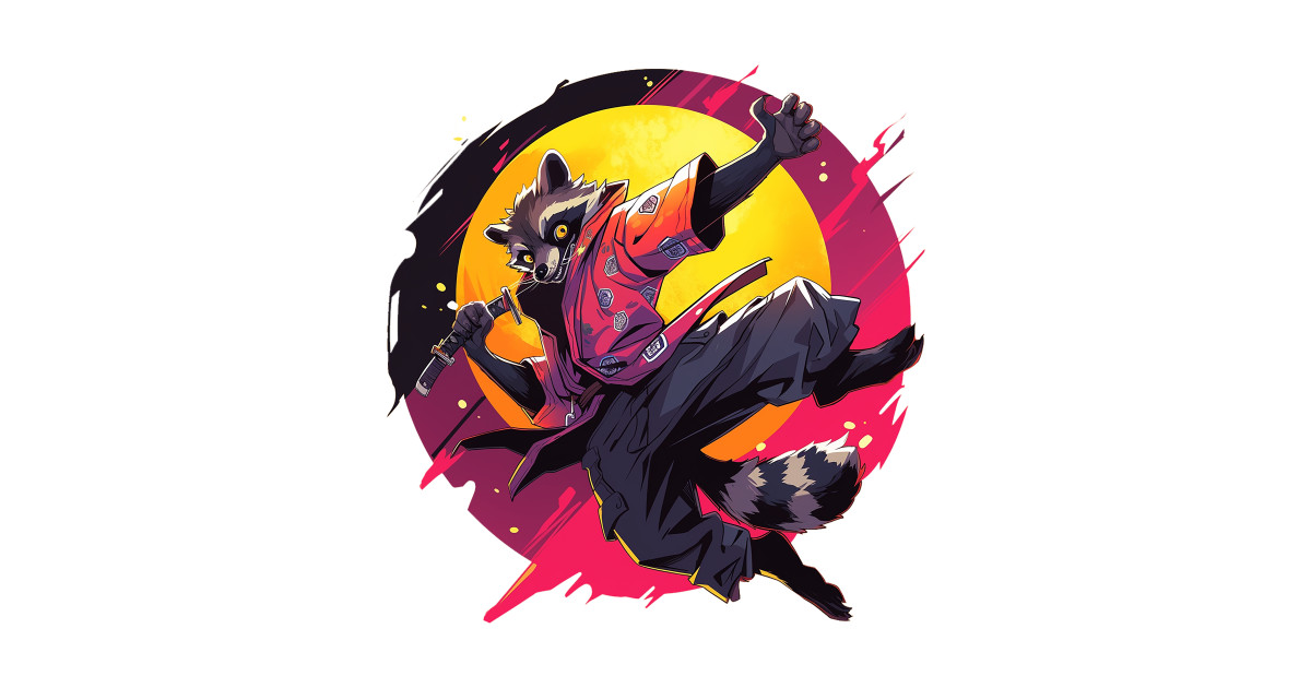 ninja raccoon - Ninja - T-Shirt | TeePublic