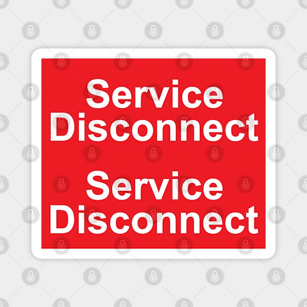 Electric Service Disconnect Sticker - Service Disconnect Sticker ...