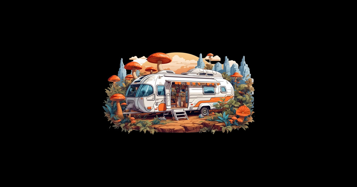 The Futuristic Airstream - Futuristic - Sticker | TeePublic