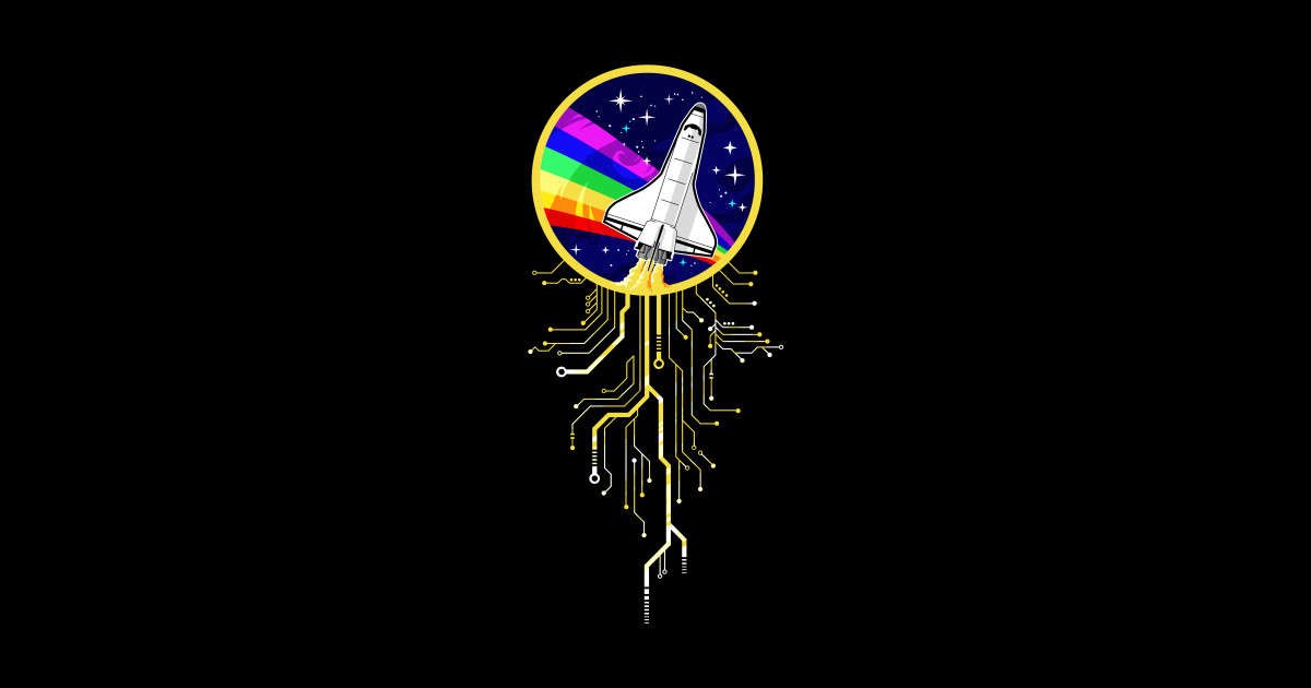 NASA Rainbow Space Flight Circuits Badge - Nasa Space Shuttle - Posters ...