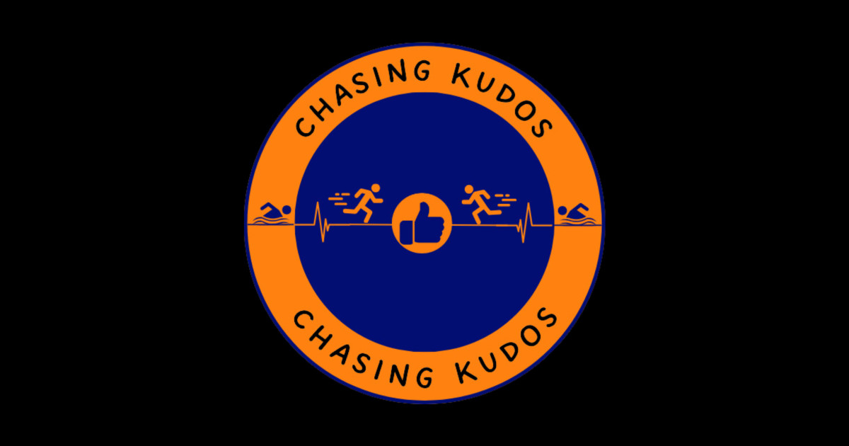 Chasing Kudos (Blue) - Strava - Sticker | TeePublic