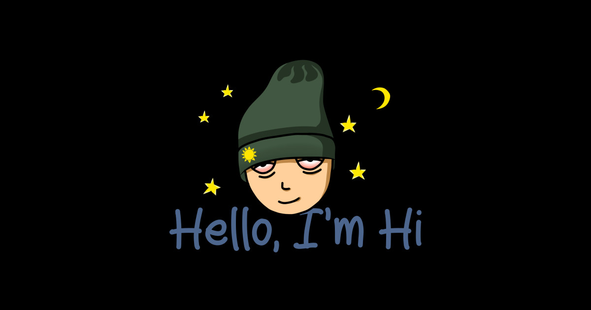 [Hello I'm Hi] cartoon - Cartoon - Sticker | TeePublic