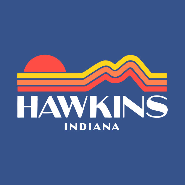 Hawkins Indiana Stranger Things Vintage 80s Retro - Hawkins - T-Shirt ...