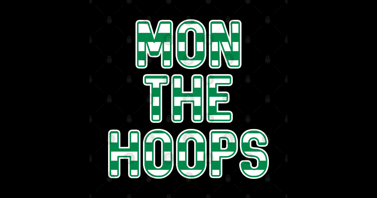 Mon The Hoops, Glasgow Celtic Football Club Green and White Striped ...