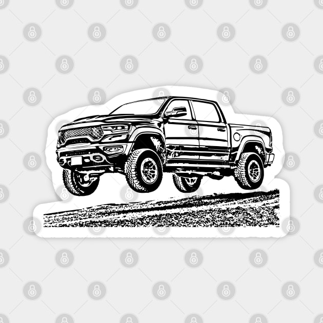 RAM 1500 TRX Supercharged Sketch Art - Dodge - Magnet | TeePublic