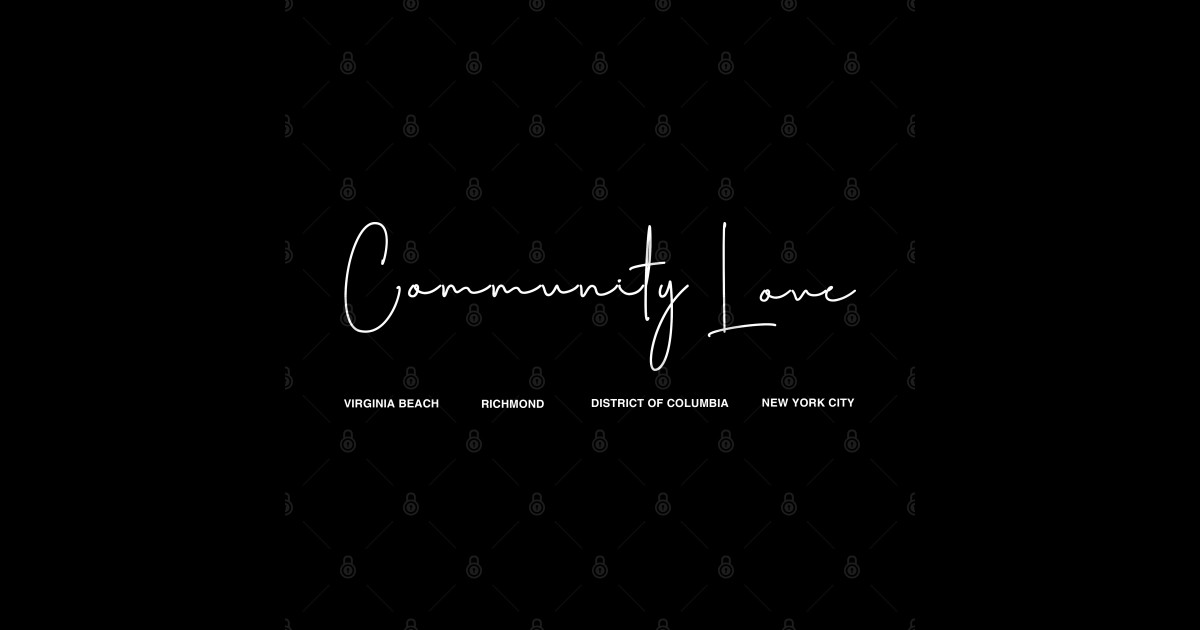 Community Love Cursive Script - 20 Available Colorways - Love - Posters ...
