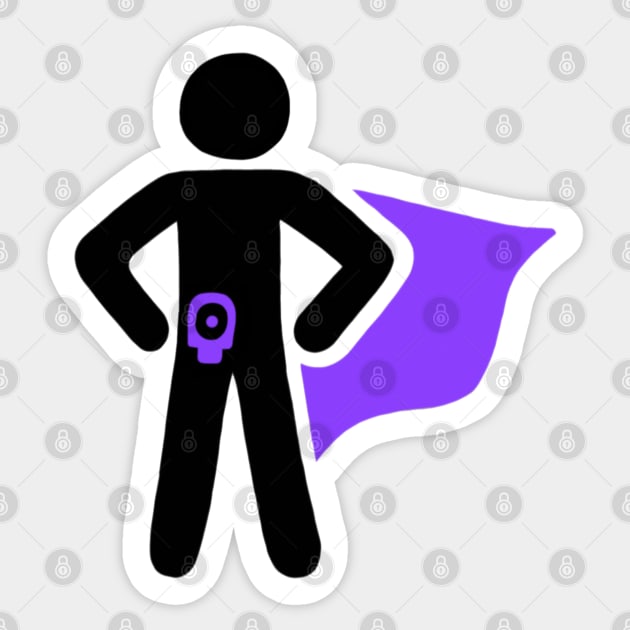Colostomy Superhero - Colostomy - Sticker | TeePublic