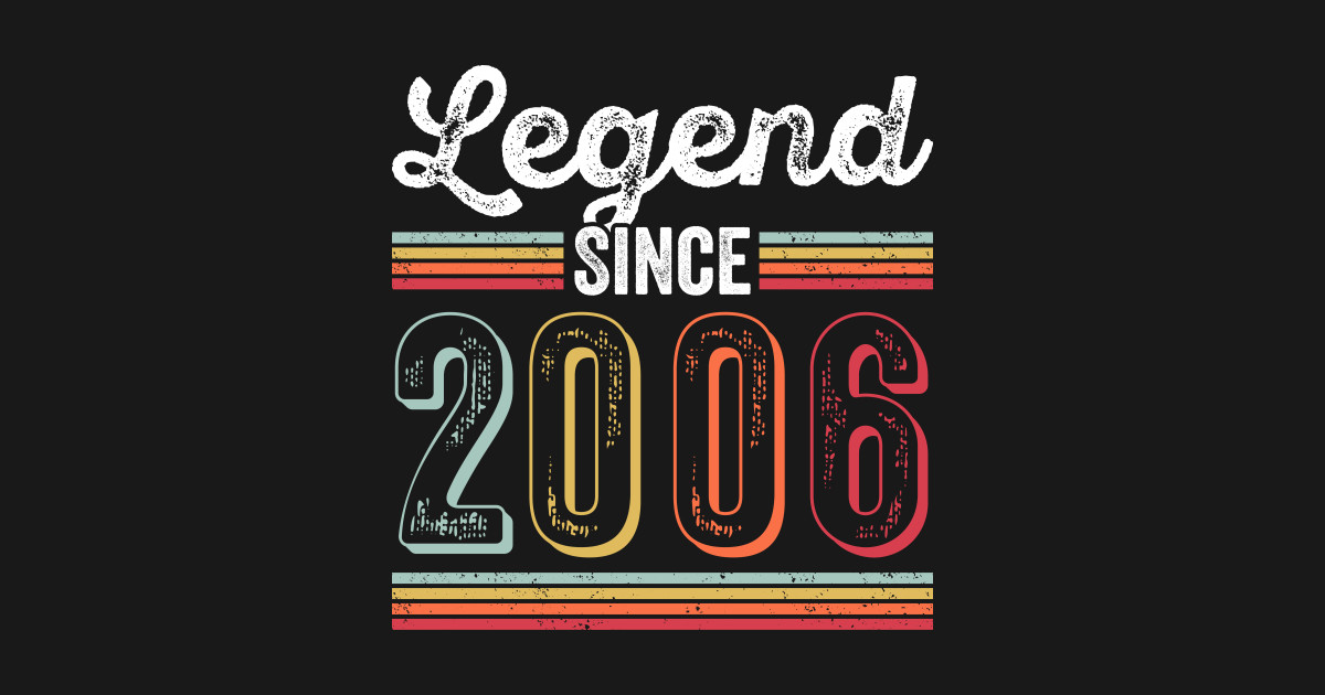 Vintage 19th Birthday Legend Since 2006 Funny - Vintage 19th Birthday ...