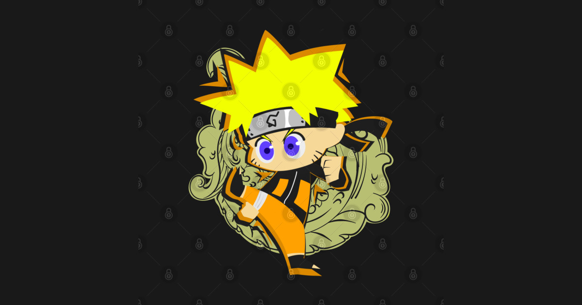 Naruto with a chibi style - Anime And Manga - T-Shirt | TeePublic