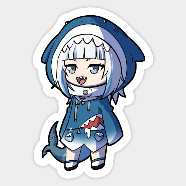 Chibi Gawr Gura - Hololive - Hololive - Sticker | TeePublic