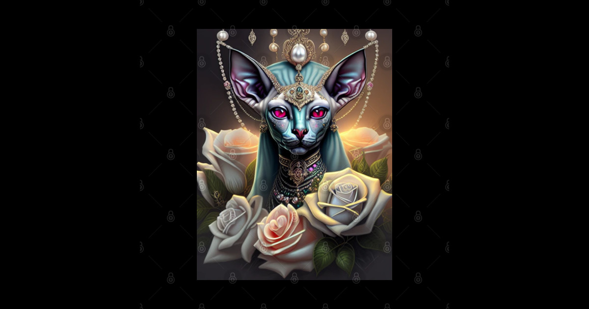 Sphynx Gothic Goddess - Sphynx Mythical - Sticker | TeePublic