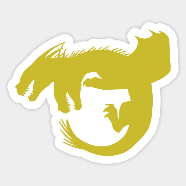 King Ghidorah Dragon Logo - Ghidorah - Sticker | TeePublic