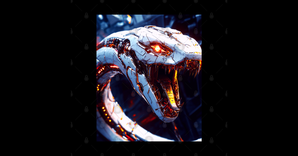 Futuristic Snake Robot - Cybernetic Serpent Design - Futuristic Snake ...