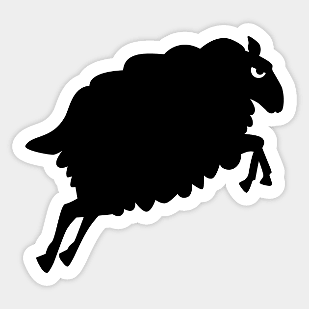 Angry Animals: Sheep - Graphic Design - Sticker | TeePublic