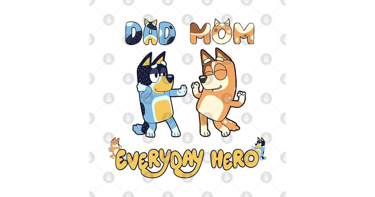 Everyday Heroes: Bluey-Inspired Family Shirt for Super Parents - Bluey ...