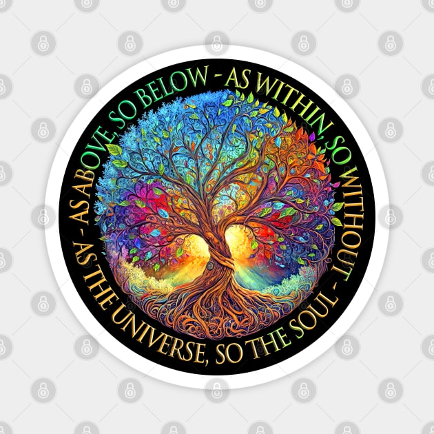 Tree of Life – As Above So Below Rainbow Color - Tree - Magnet | TeePublic