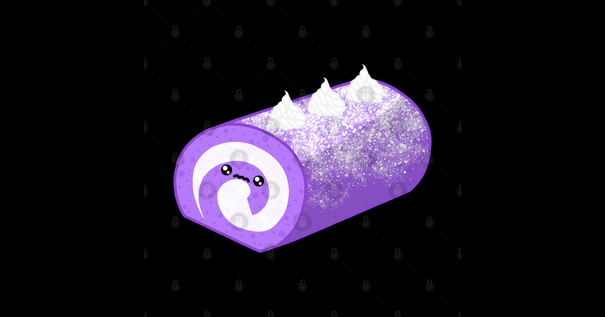 Ube Cake Roll - Ube - Sticker | TeePublic