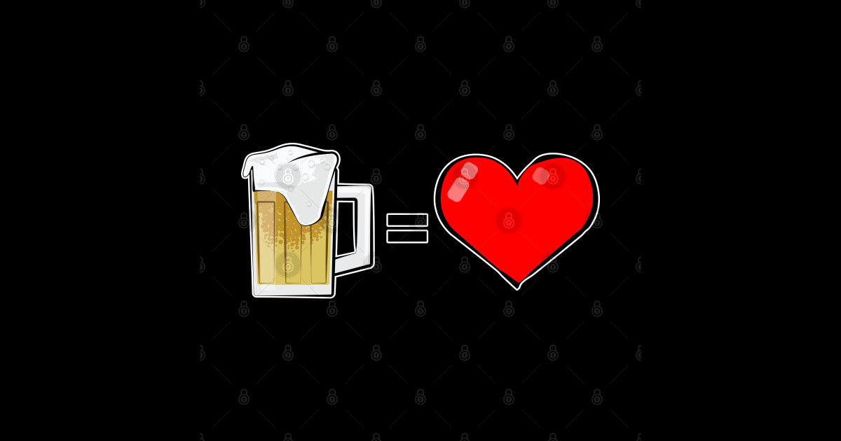 Love Beer - Fun - Sticker | TeePublic