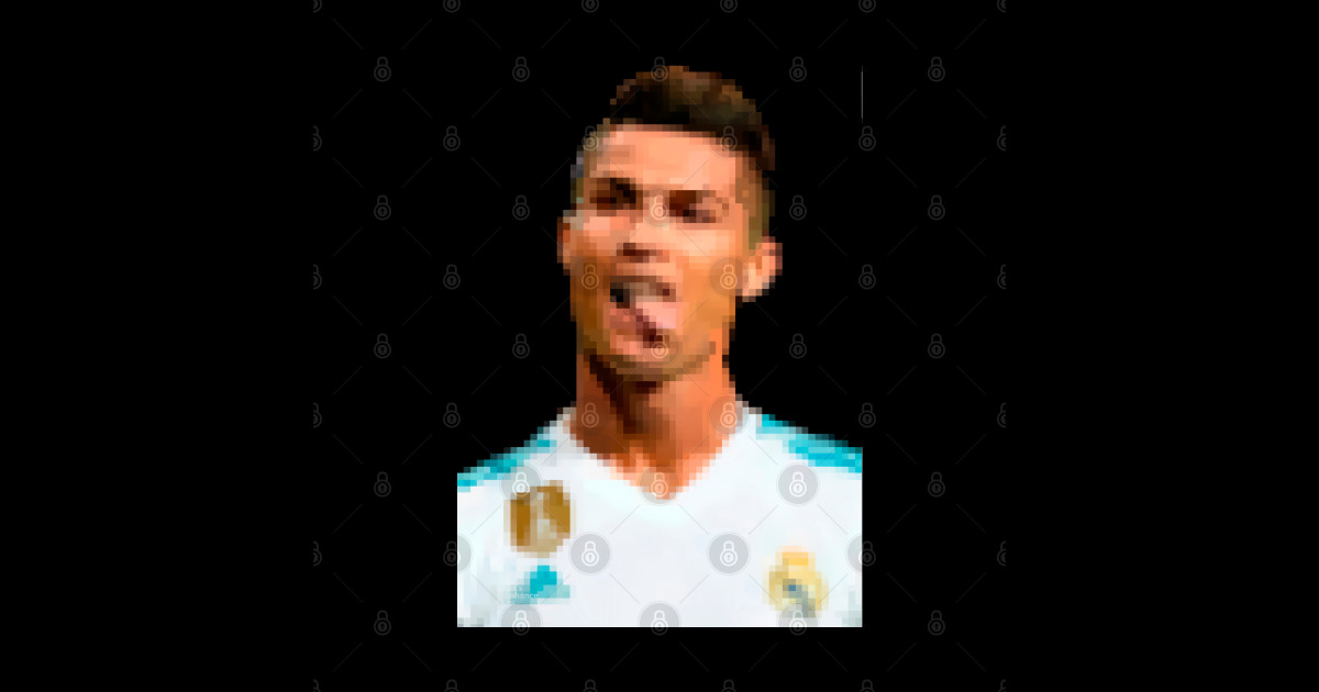 Cristiano Ronaldo PIXEL - Cristiano Ronaldo Pixel Art - Sticker | TeePublic