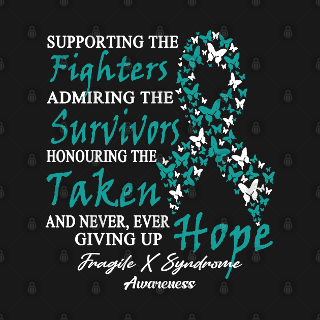 Fragile X Syndrome Awareness Supporting The Fighters - Butterfly Ribbon ...