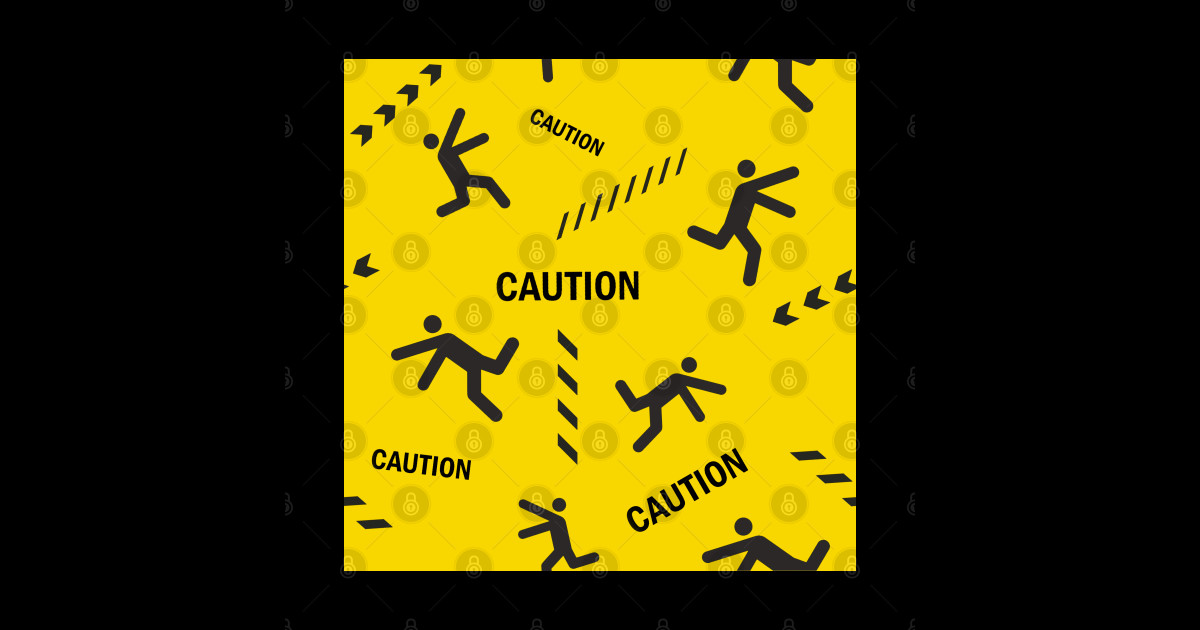 Funny caution print - Caution - Sticker | TeePublic