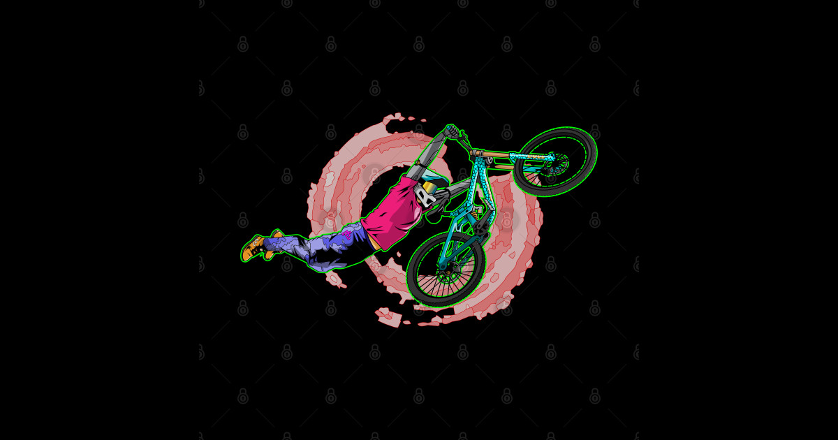 Flying Superman Downhill Trick - Downhill Mountain Biking - Posters and ...