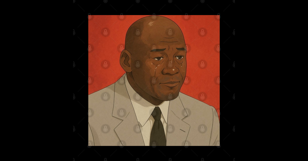 MJ Crying - Jordan - Sticker | TeePublic