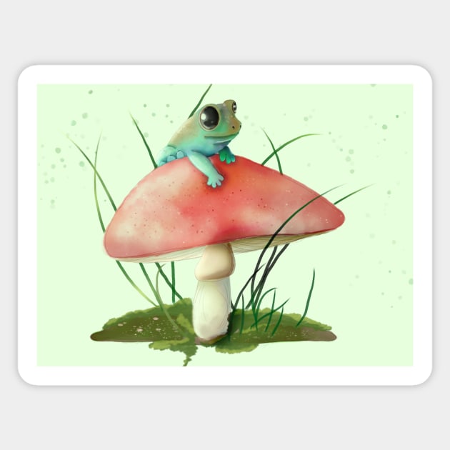 A Hoppy Day - Cottagecore - Sticker | TeePublic