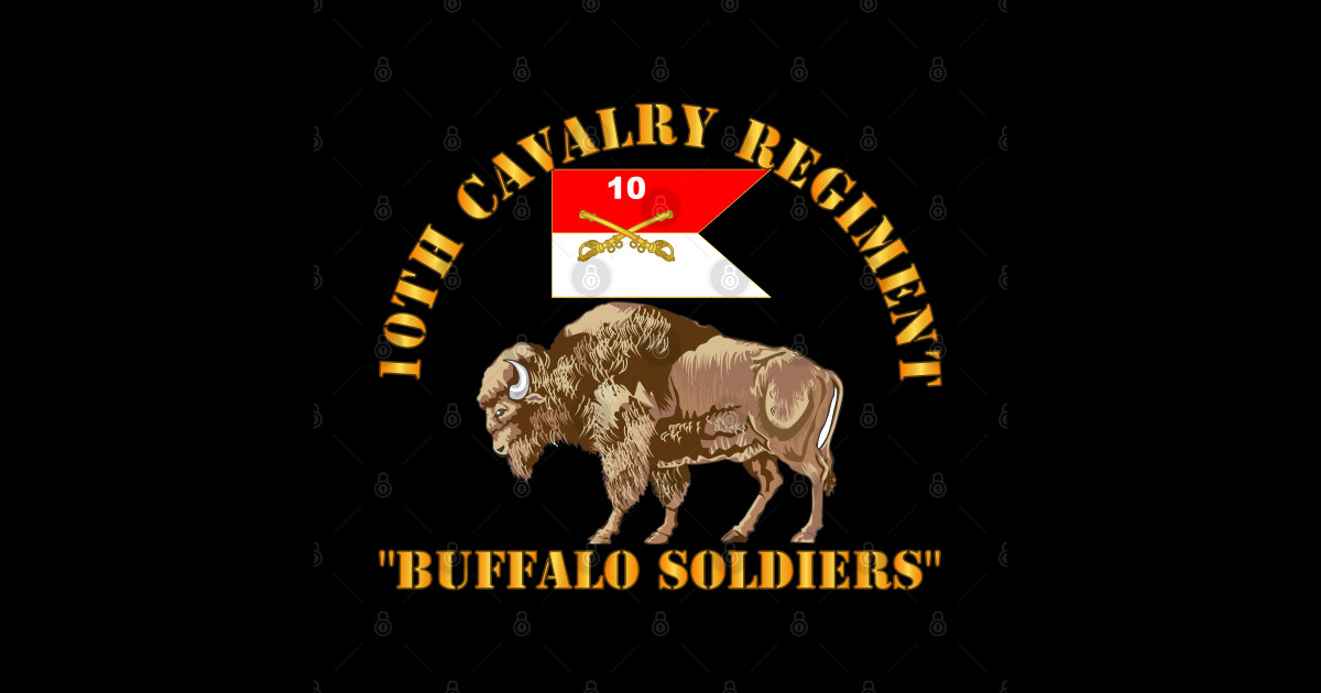10th Cavalry Regiment - Buffalor Soldiers w10h Cav Guidon - 10th ...