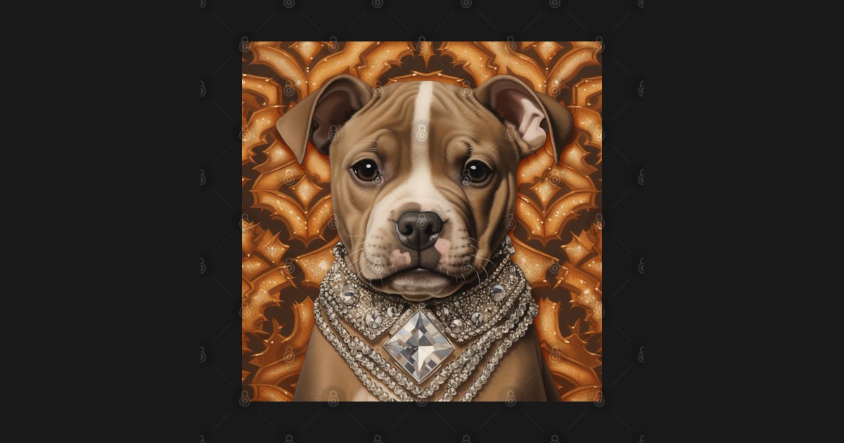 Staffy Gold - Staffy Puppy - T-Shirt | TeePublic